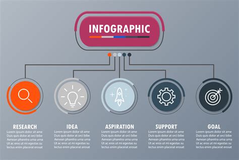 Infographic Template With The Image Of 5 Rectangles 11155140 Vector Art