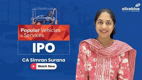 Elamathi Duraisamy On Linkedin Ipo Review Popular Vehicle And Services Limited Ca Simran