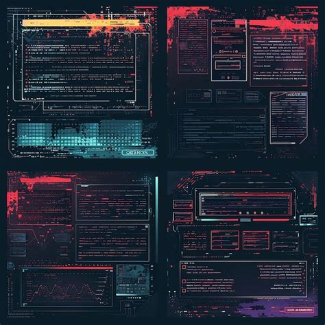 Premium Photo Colorful Simulated Simulated Hacking Screens With Emulated Command Pr