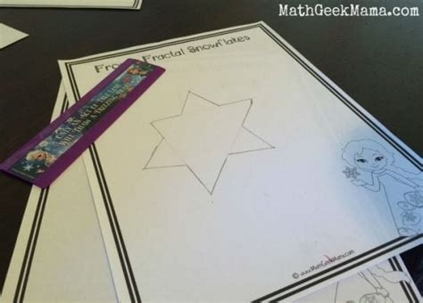 Disney Math Frozen Fractal Snowflake FREE Printable