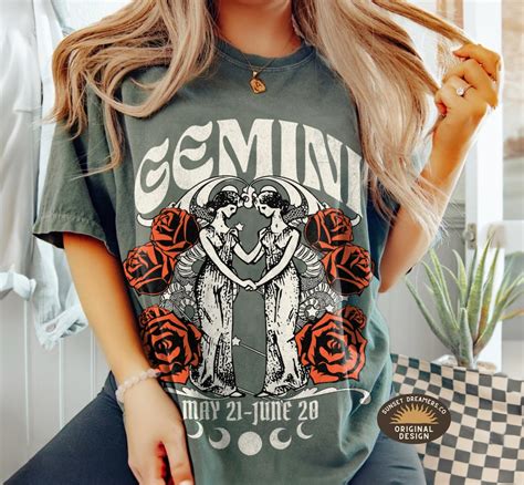 Gemini Shirt Gemini T Shirt Tshirt Zodiac Sign Shirt Zodiac Shirt