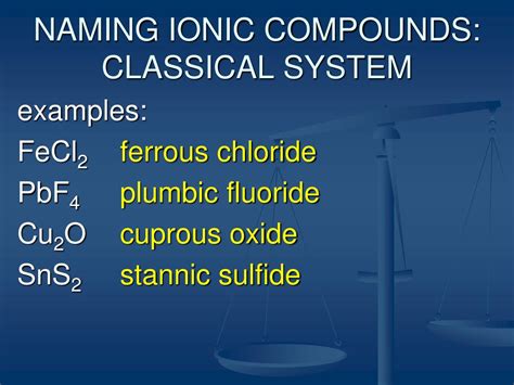 Ppt Naming Ionic Compounds Metal Charges Powerpoint Presentation Free Download Id 1776333