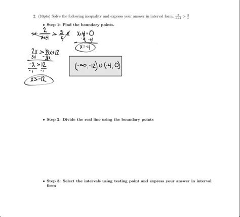Solved 2 10pts Solve The Following Inequality And Express Chegg