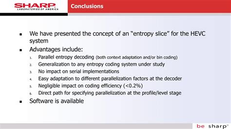 Entropy Slices For Parallel Entropy Coding K Misra J Zhao And A