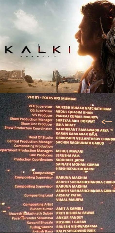 Shreyas Dorwat On Linkedin Kalki 2898 Ad Credits Thank You Folks 😇