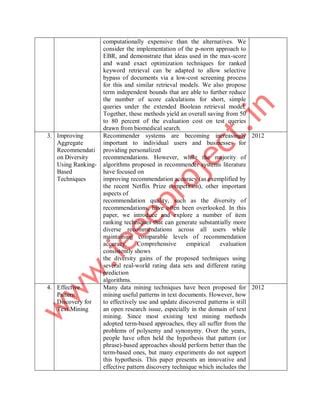 Java Datamining Ieee Projects 2012 Seabirds Chennai Mumbai Pune