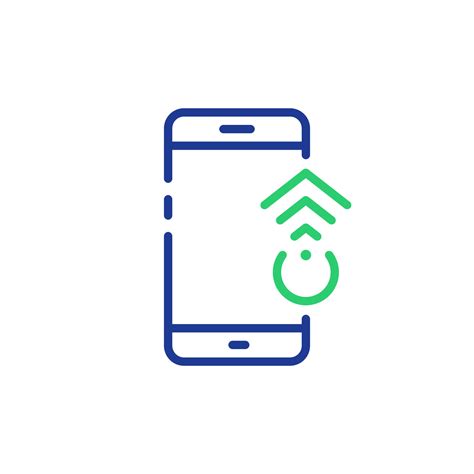 Swipe On Smartphone Line Icon Scroll Up In Digital Electronic Device Move Gesture Linear