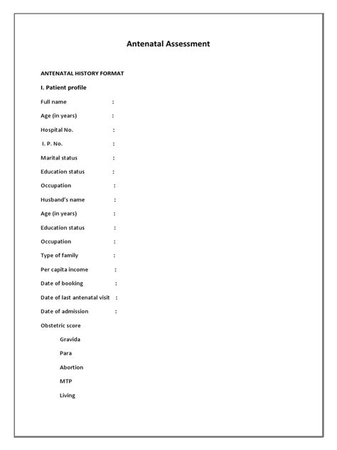 Antenatal Assessment Pdf Pregnancy Menstruation