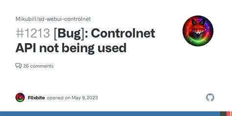 Bug Controlnet Api Not Being Used · Issue 1213 · Mikubillsd Webui