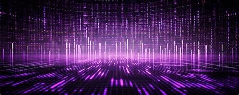 Premium Photo Violet Binary Code On Dark Creating An Atmosphere Of