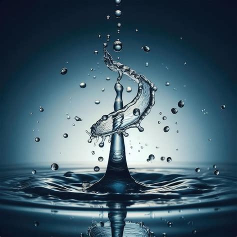 Water Drop About To Create Ripple Effect Premium Ai Generated Image