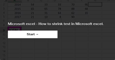 Microsoft Excel How To Shrink Text In Microsoft Excel