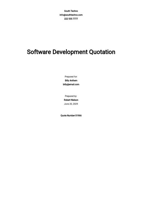 Free It Software Quotation Template In Microsoft Word Doc Template Net