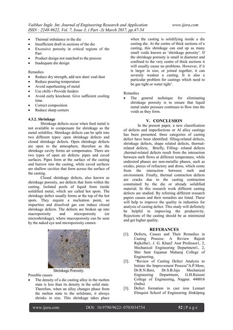 Defects Root Causes In Casting Process And Their Remedies Review Pdf
