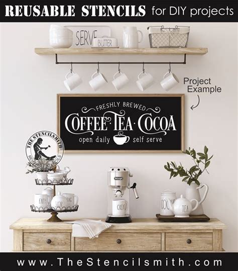 8600 Coffee Tea Cocoa Stencil