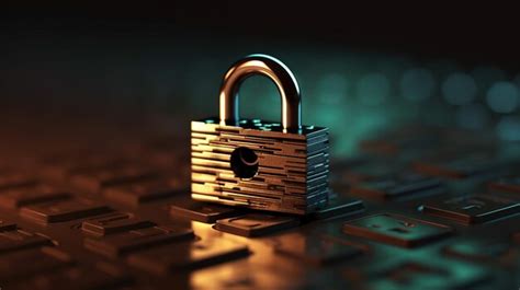 Premium Ai Image Illustration Of A Golden Padlock Symbolizing Security On A Computer Keyboard