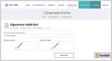 WordPress E Signature Plugins FormGet