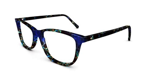 Specsavers Womens Glasses Athena Blue Square Plastic Acetate Frame €