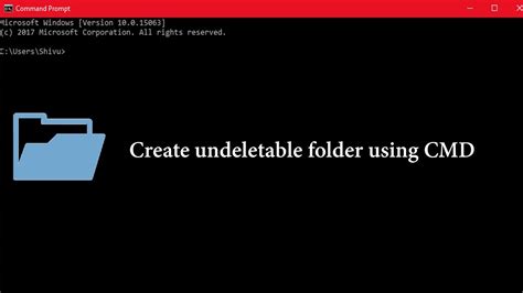 How To Create Undeletable Folder Using Cmd Dos Tutorial In Hindi Youtube
