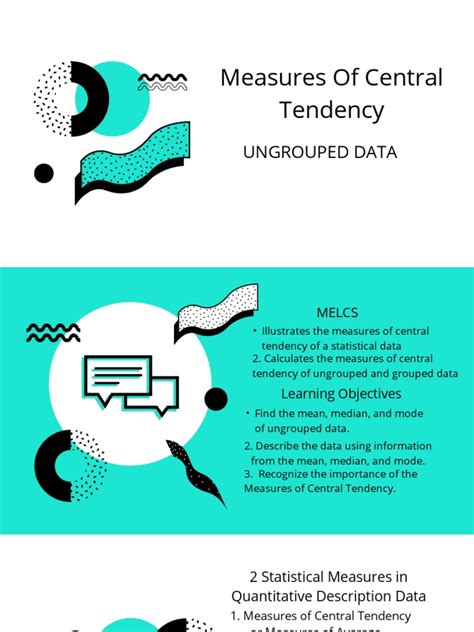 measures of central tendency ungrouped data pdf mean level of
