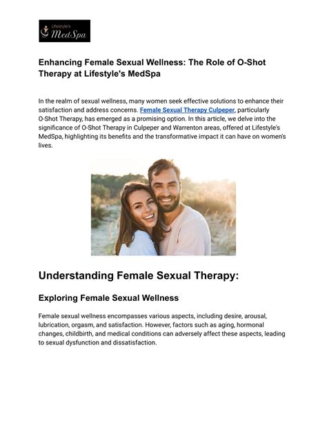 Ppt Enhancing Female Sexual Wellness The Role Of O Shot Therapy At