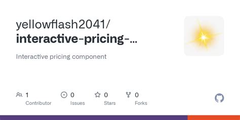 Github Yellowflash Interactive Pricing Component Interactive