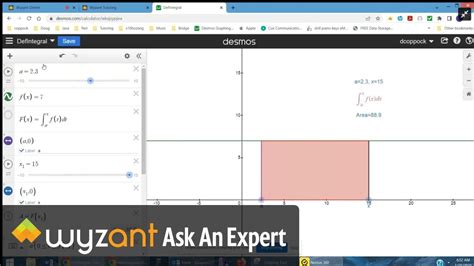 show how the definite integral from a to x of a function represents