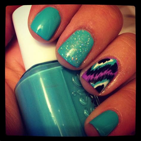 My First Attempt At Ikat Nails Love It Cant Wait To Try This Out In