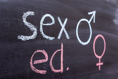 School Blackboard With Text Sex Ed Stock Image Image Of Sexual Human