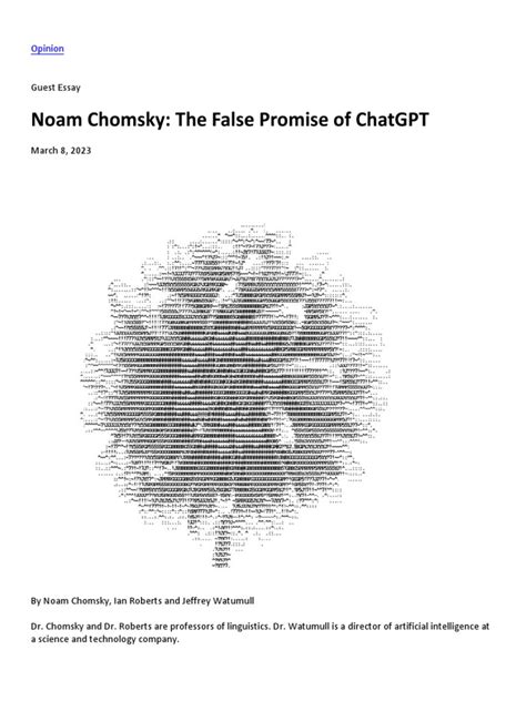 Noam Chomsky On Chatgpt Mar 2023 Pdf Artificial Intelligence Intelligence Ai And Semantics