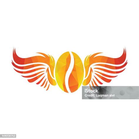 Desain Logo Sayap Biji Kopi Ilustrasi Stok Unduh Gambar Sekarang Alam Bentuk Berbau Istock