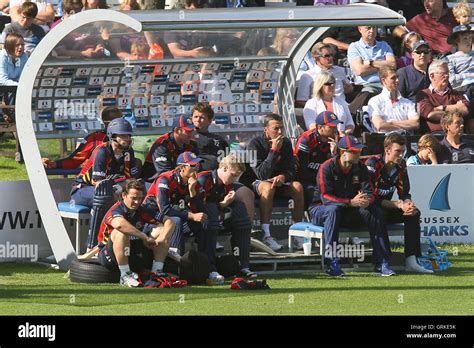 Disappointment In The Dug Out For Essex Sussex Sharks Vs Essex Eagles
