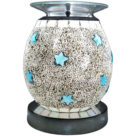 Electric Wax Burner Touch Mosaic Blue Star Cello