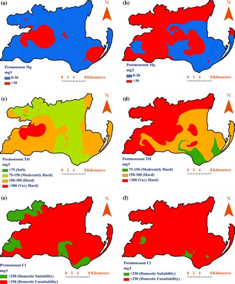 Spatial Variation Of Mg²⁺ A Pre Monsoon B Post Monsoon Th C