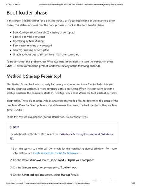 Advanced Troubleshooting For Windows Boot Problems Windows Client Management Microsoft Docs