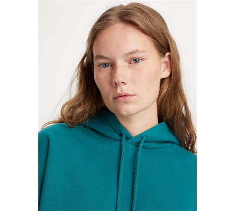Graphic Cropped Hoodie Sweatshirt Green Levis® Ca
