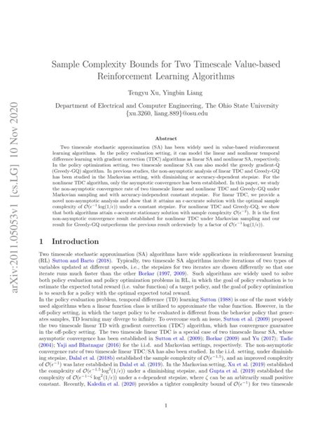 Sample Complexity Bounds For Two Timescale Value Based Reinforcement