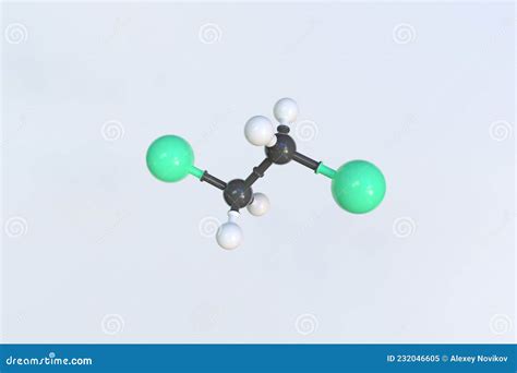 1 2 Dichloroethane Molecule Conceptual Molecular Model Chemical 3d Rendering Royalty Free