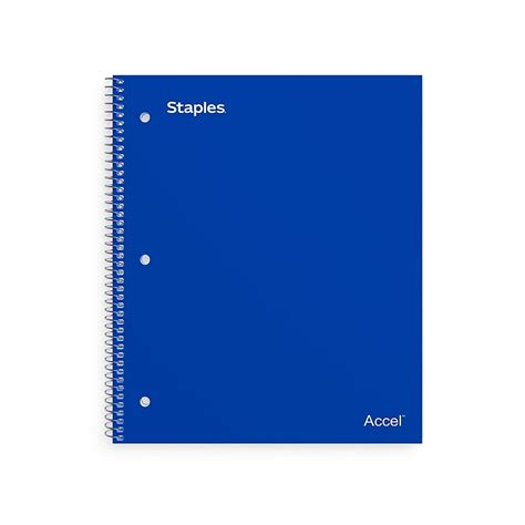 Staples Accel 1 Subject Notebooks 8 5 X 11 Graph Ruled 100 Sheets Color Chosen At Random