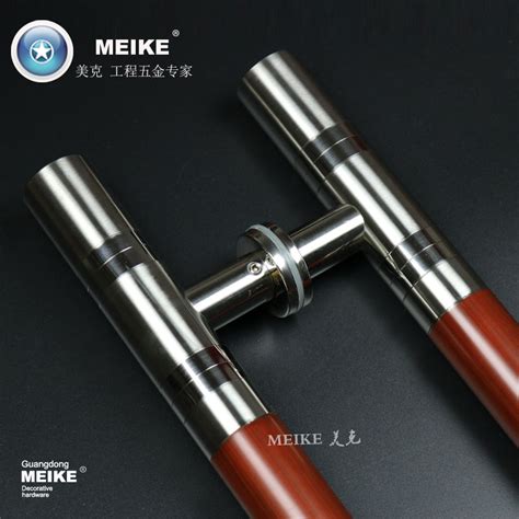 不锈钢玻璃门拉手木纹烤漆加厚大门把手拉丝亮光大环木门暗装美克 虎窝淘