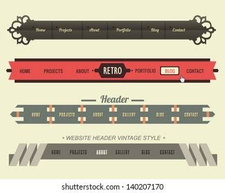 Vector Header Menu Design Stock Vector Royalty Free Shutterstock