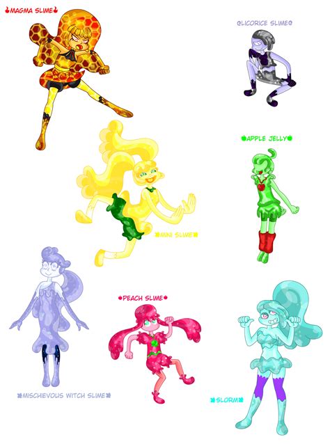 🔥🥏🍑💛🦠slimes If They Were Humanoids🦠🫐🌪🍎🛸 R Miitopia