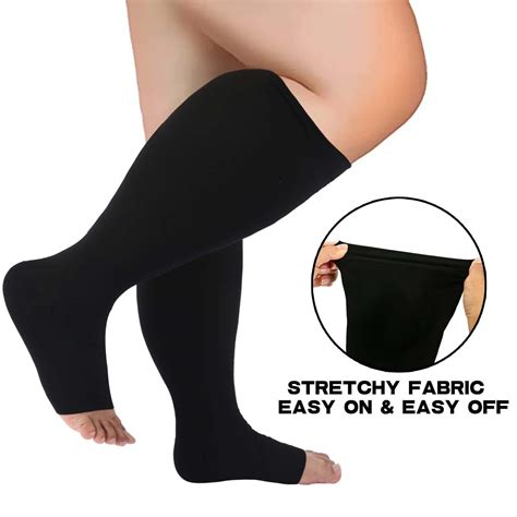 Tancuzo Plus Size Compression Socks Circulation Support 20 30 Mmhg Knee