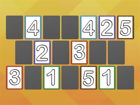 Memotest Numeros Matching Pairs