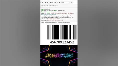 Generating Barcode Opencvpython Barcode Datascience Sudikshaanalytics Shorts Youtube