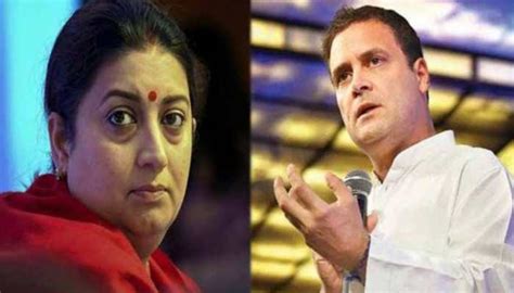Rahul Gandhi Shedding Tears Smriti Irani Attacks Congress Leader
