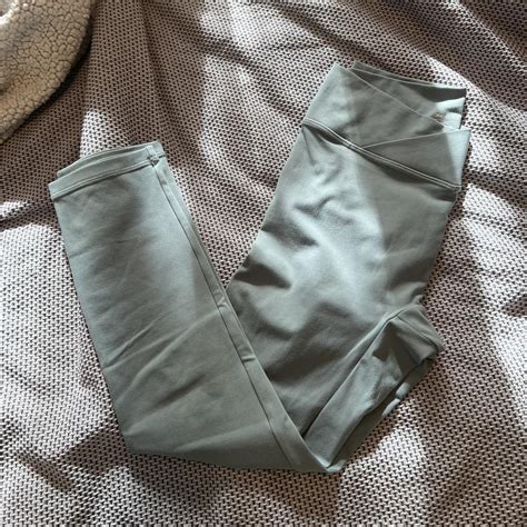 Elite Eleven 7 8 Cross Over Leggings In Pale Sage Depop