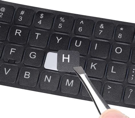 2pcs Universal English Keyboard Stickers With Tweezer