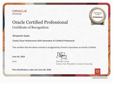Shreyansh Gupta On Linkedin Oraclecloud Generativeai