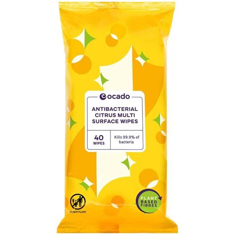 Ocado Antibacterial Multi Surface Citrus Wipes Ocado
